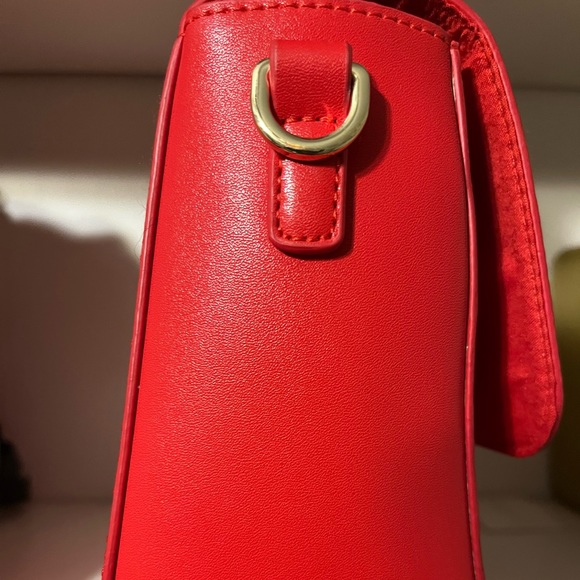 Bags | New Red Top Handle Bag With Long Strap | Poshmark
